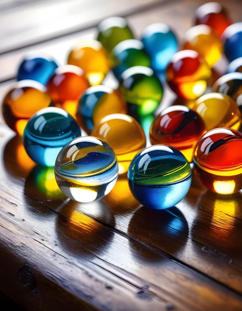 Colorful Glass Marbles - Etsy