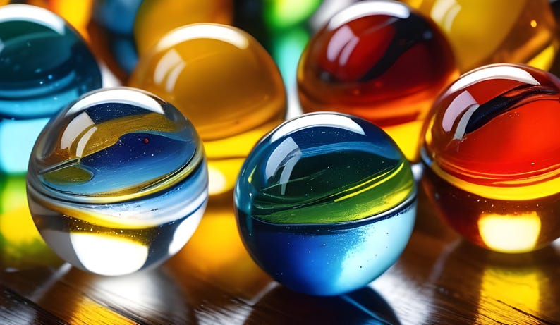 Colorful Glass Marbles - Etsy