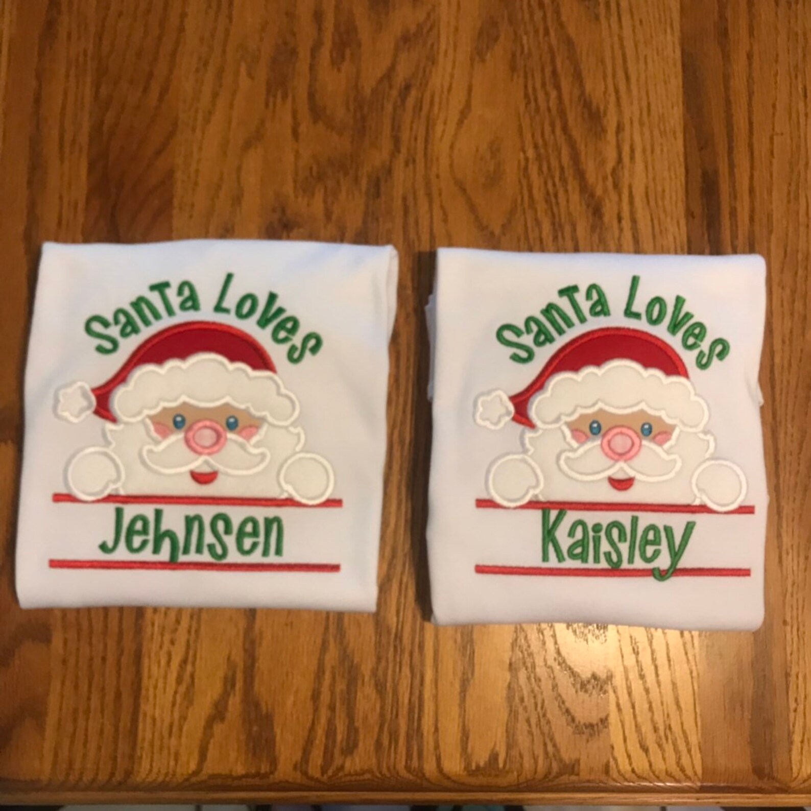 Personalized Santa Christmas Shirt Custom Applique and - Etsy