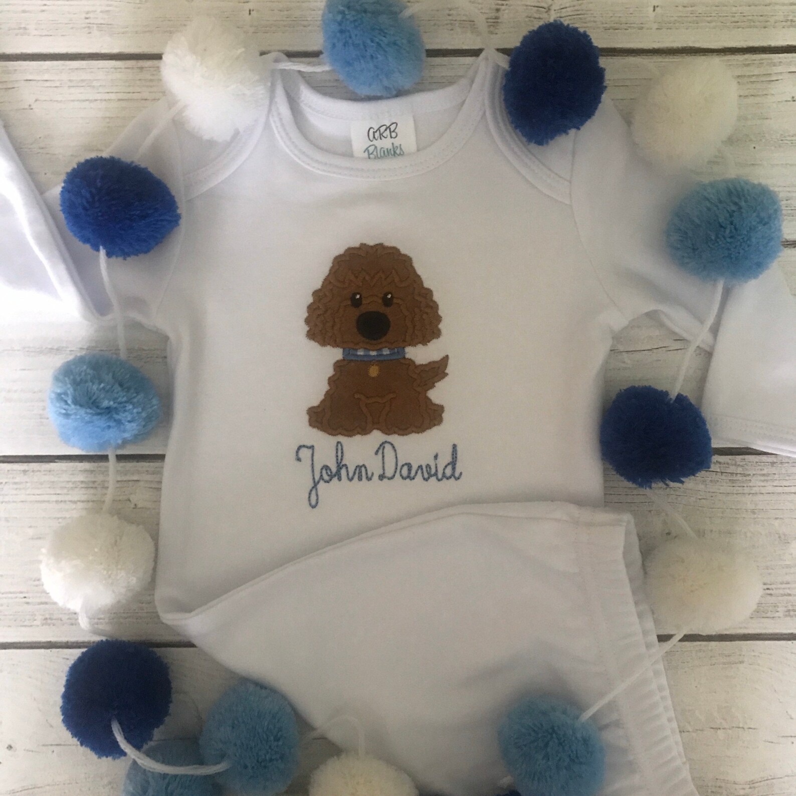 Labradoodle Puppy Baby Boy Layette Gown Coming Home Outfit | Etsy