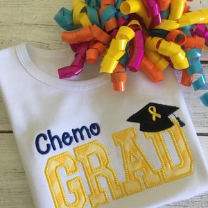 Chemo Grad Applique Shirt Childhood Cancer Awareness in - Etsy