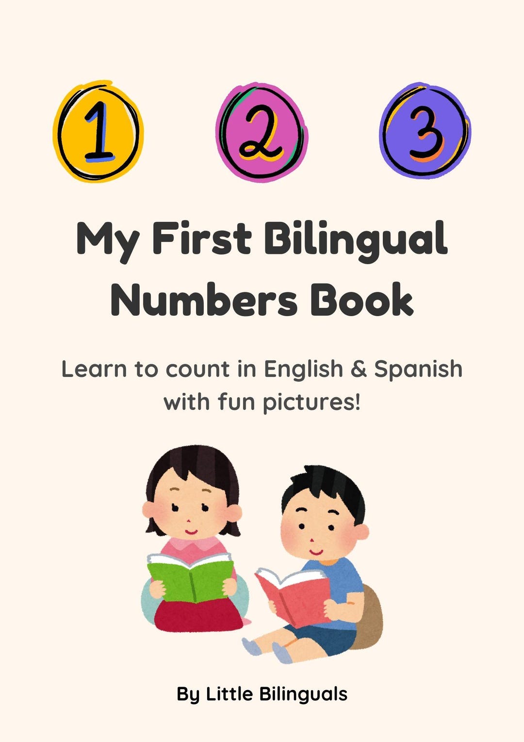 Bilingual Numbers Book Printable | English Spanish Counting Book for ...