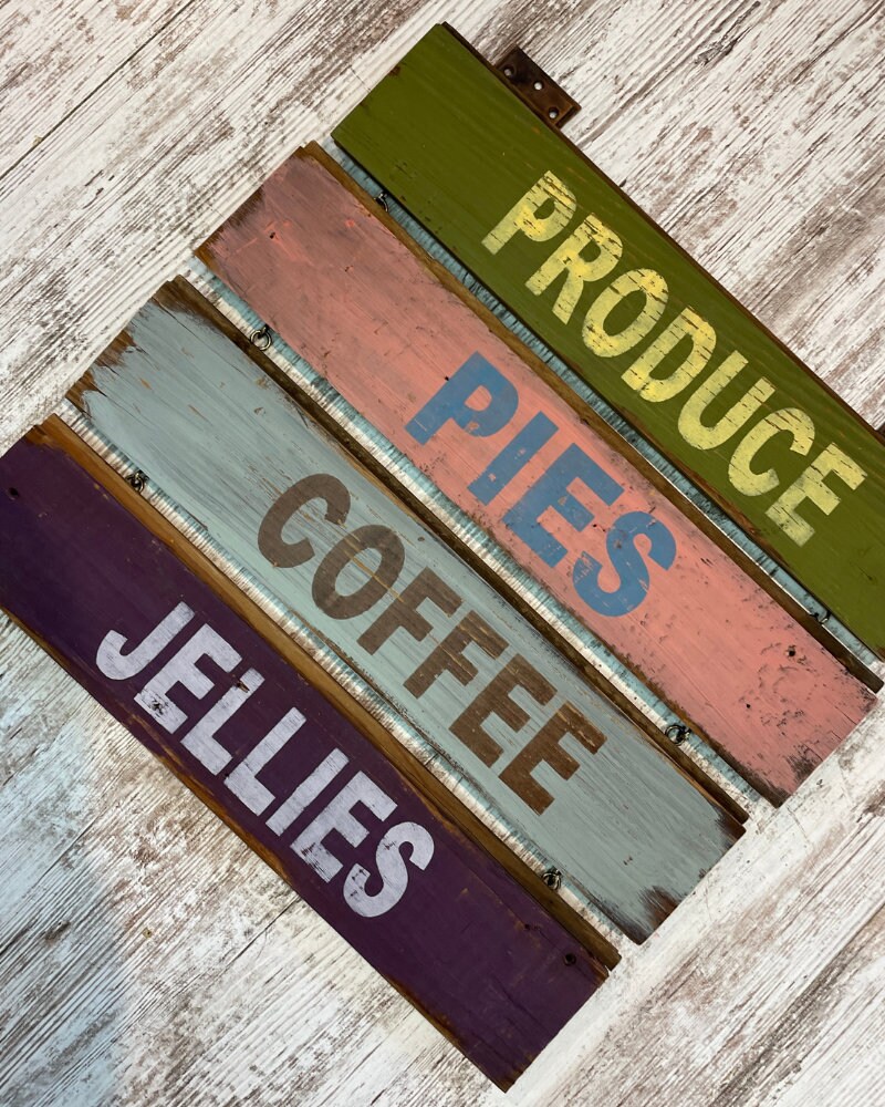 Vegetable Farmhouse Sign / Fruit Stand Sign / Rustic Hand Made Wooden ...