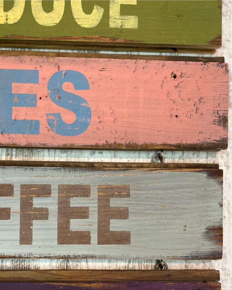 Vegetable Farmhouse Sign / Fruit Stand Sign / Rustic Hand Made Wooden ...