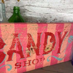 Old Fashioned Candy Shop Sign, Valentines Day Sign, Holiday Wall ...