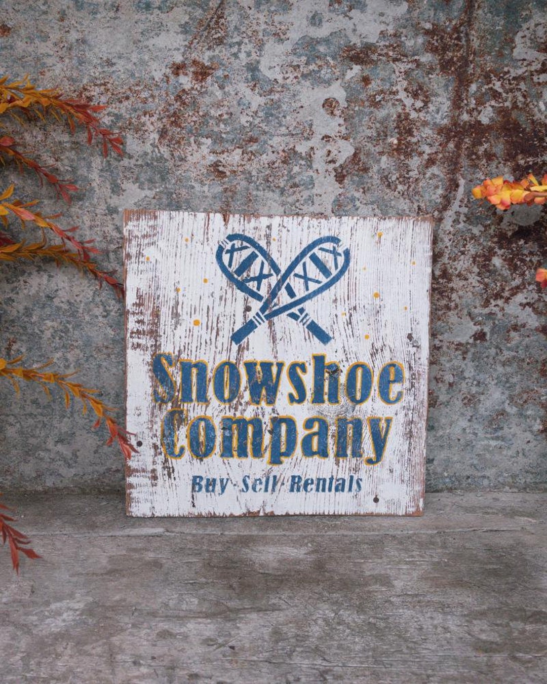Snowshoe Company Wood Sign, Christmas Decoration, Santa Claus Decor ...