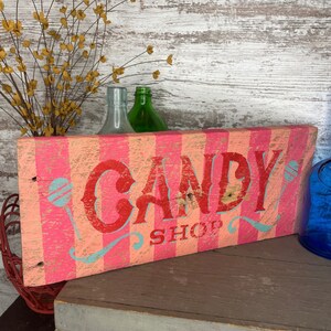 Old Fashioned Candy Shop Sign, Valentines Day Sign, Holiday Wall ...