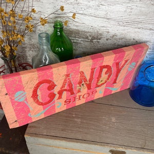 Old Fashioned Candy Shop Sign, Valentines Day Sign, Holiday Wall ...
