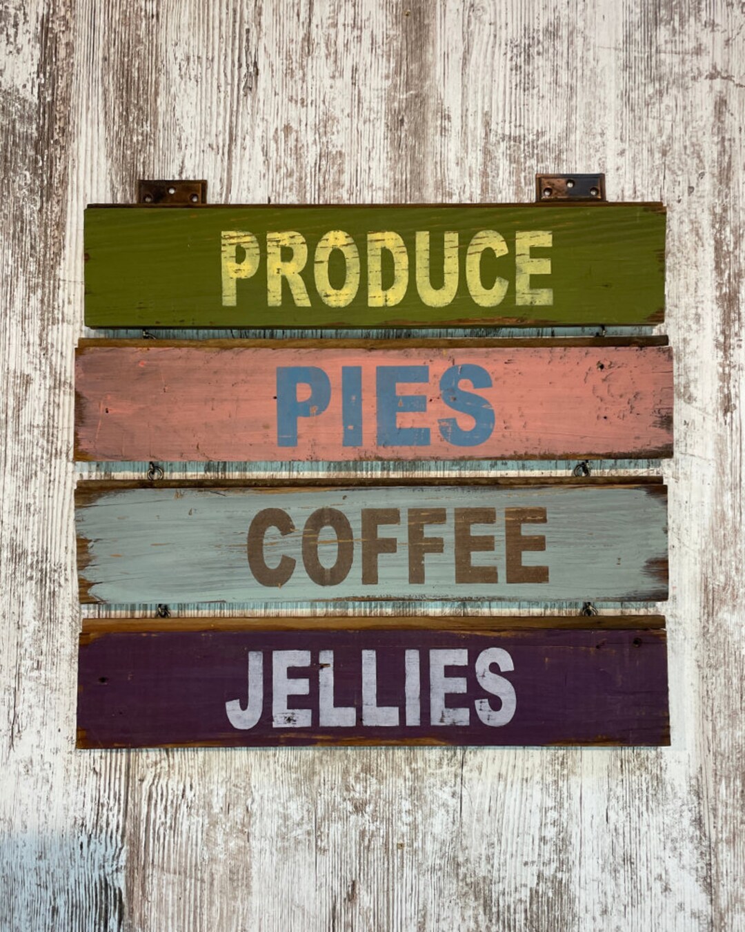Vegetable Farmhouse Sign / Fruit Stand Sign / Rustic Hand Made Wooden ...