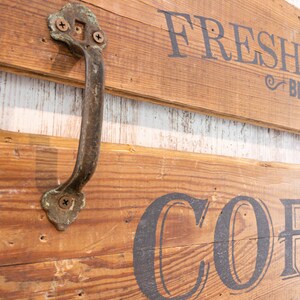 Coffee Bar Sign, Fresh Grounds Coffee Sign, Coffee Tea Cocoa Bar Large ...