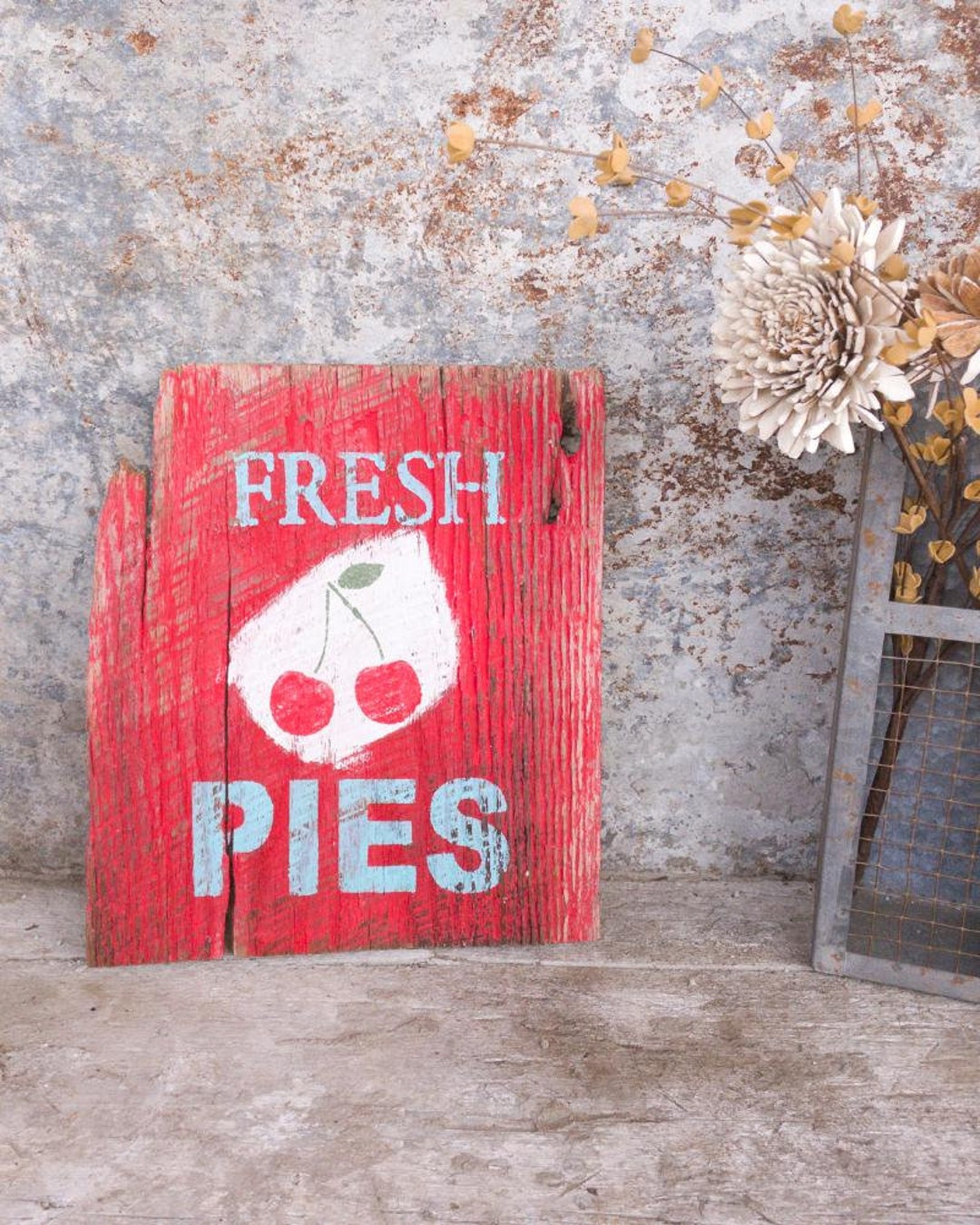 Fresh Pie Farmhouse Wood Sign, Vintage General Store Sign, Farmhouse ...