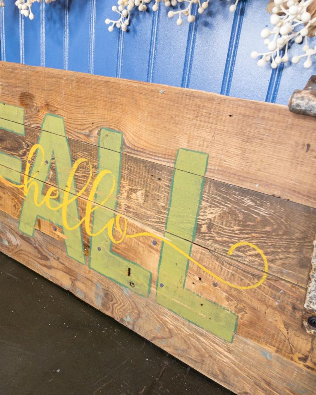 Hello Fall Wood Sign, Fall Entryway Decor, Autumn Farmhouse Wall Art ...