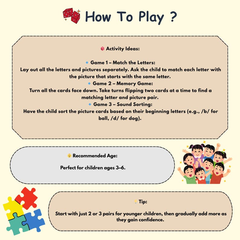 Printable Alphabet Matching Game A–Z for Kids, Preschoolers – Uppercase ...