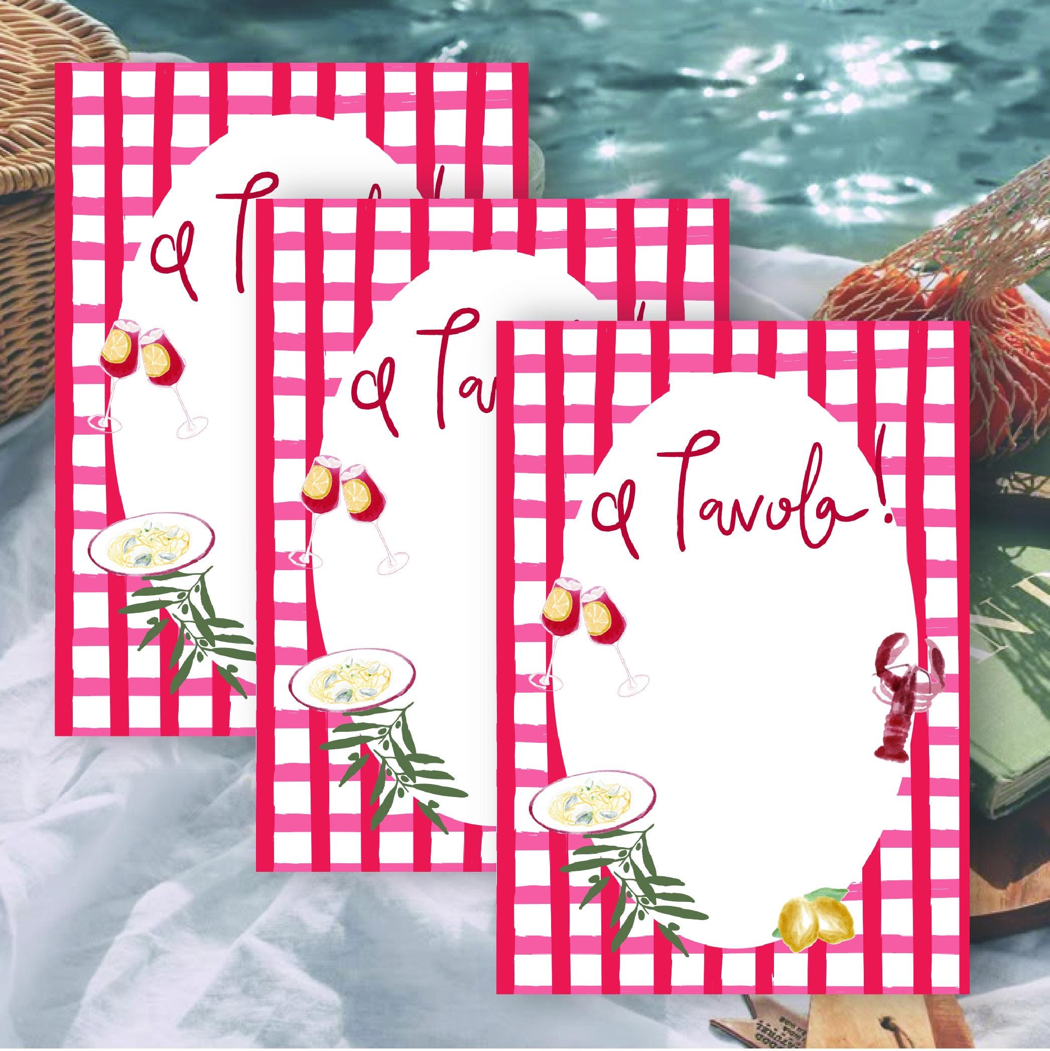 Editable Italian Menu Template | Red Plaid Trattoria-inspired Design ...