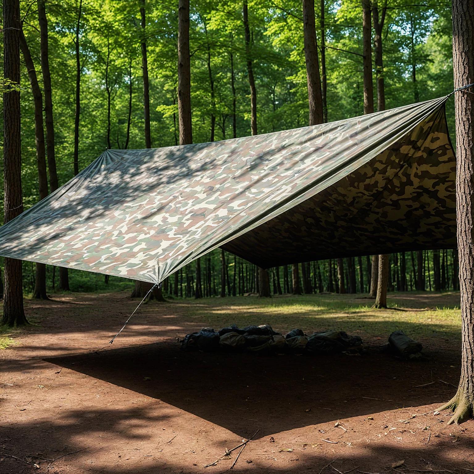 Tarpaulin Camo Survival, Military Camo Tarp, Outdoor Shelter, Camping ...