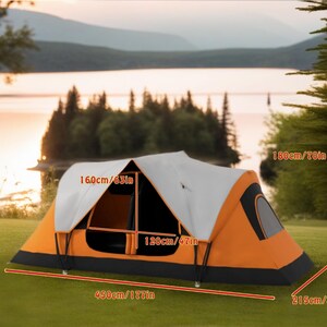 Tunnel Tent for 8, Family Camping Adventure, Light Hooks Included, Net ...