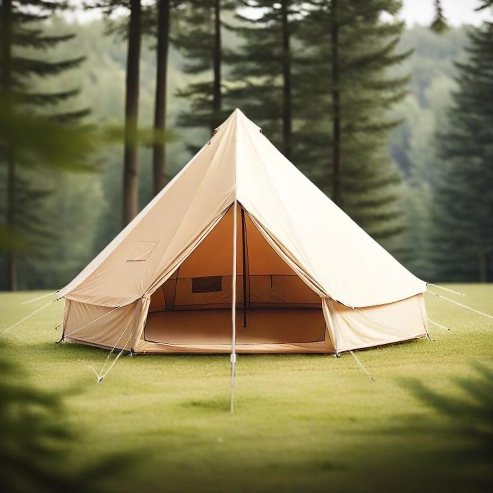 Tipi Tent Outdoor - 6 Person, Camping Yurt, Family Adventure Tent ...