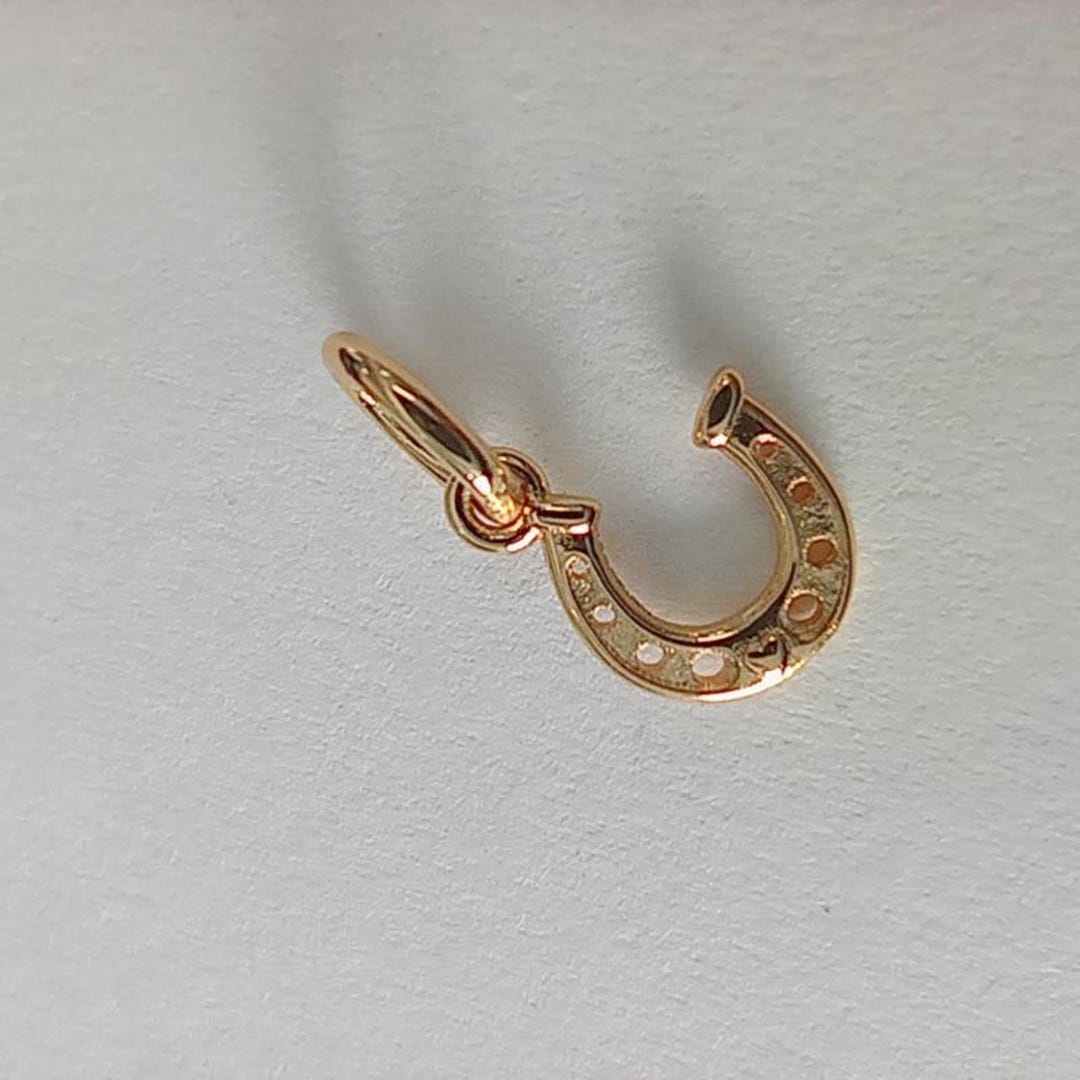 Pandora Lucky Horseshoe Dangle Charme Faceted Star Mini Dangle Gold ...