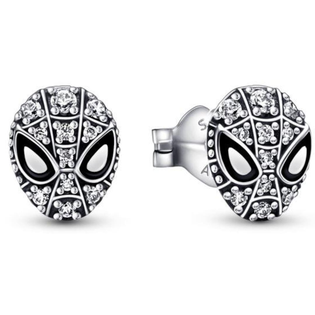 Pandora Marvel Spider-man Mask Pavé Korvakorut Earring - Etsy