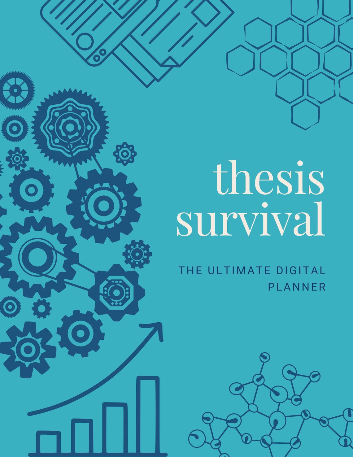 Thesis Survival Planner | Editable Research Digital Notebook for ...