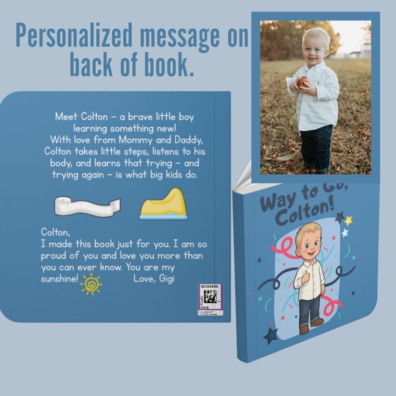 Personalized Potty Training Board Book: Custom Character Illustration ...