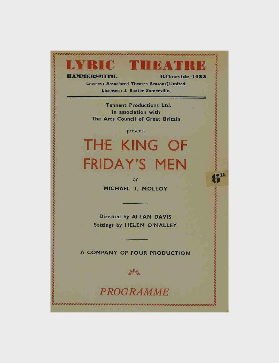 Elspeth March Ingrid Burke Robert Dawson the King of Friday’s Men Lyric ...