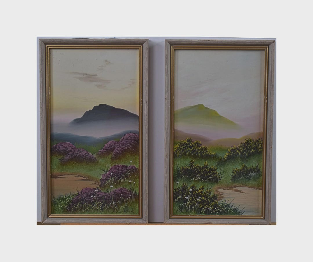 Dartmoor in Springtime and Fall a Pair Gouache Watercolours John ...