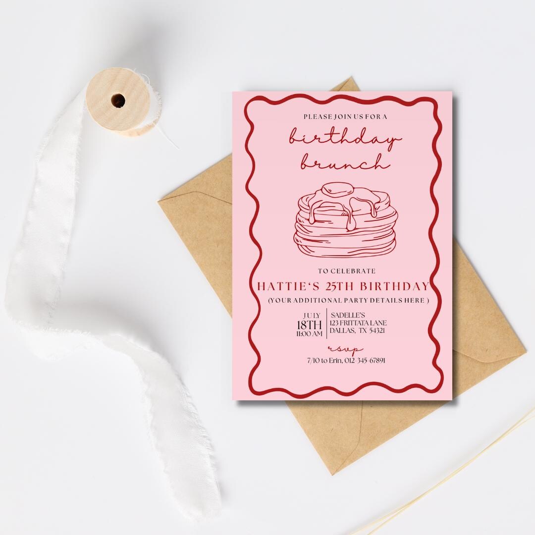 Birthday Brunch Invitation Brunch Text Invite Brunch Invitation Let's ...