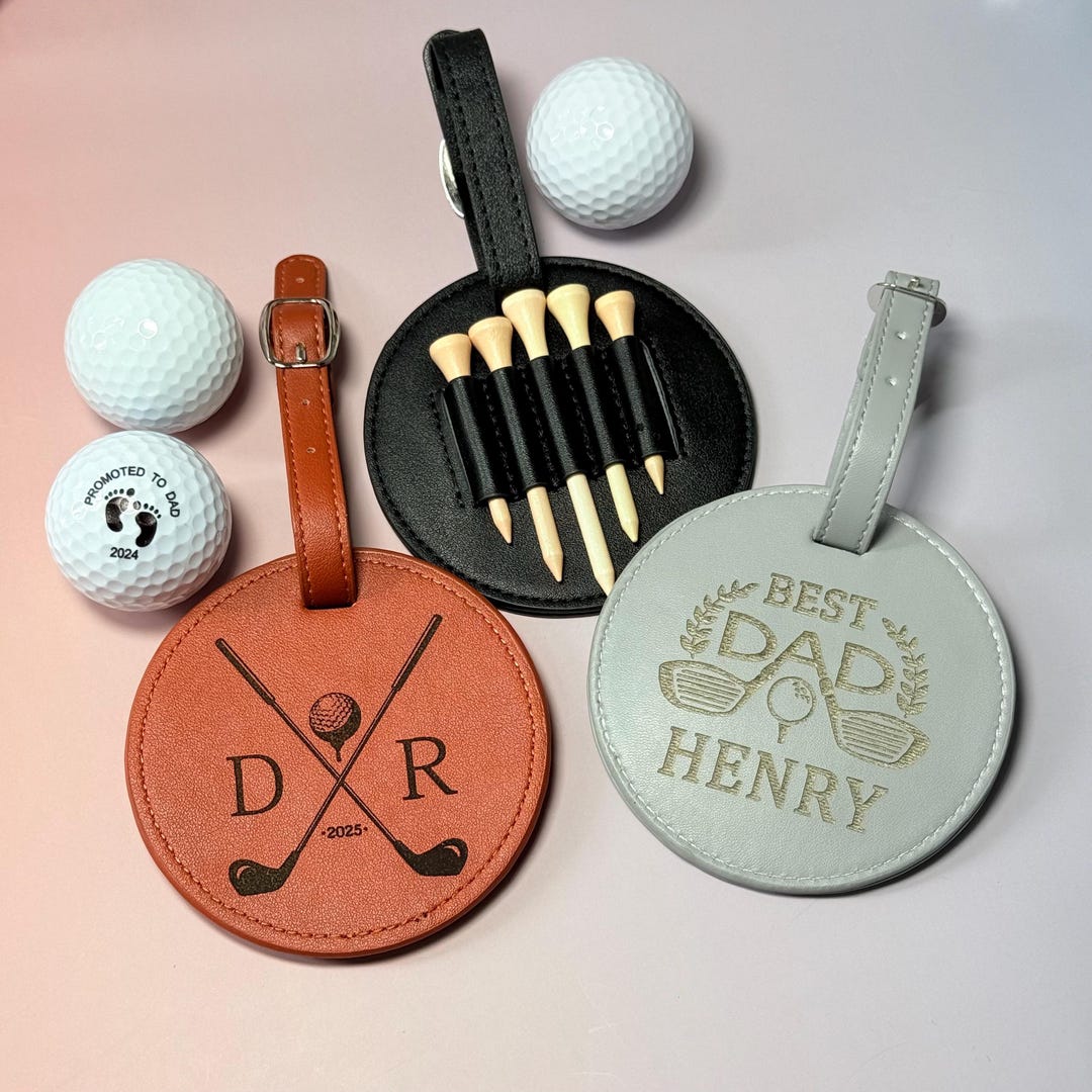 Custom Golf Bag Tag, Personalized Pattern Golf Bag Tag, Dad Golf Gifts ...