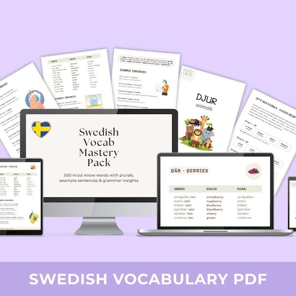 Swedish Language Learning - Etsy
