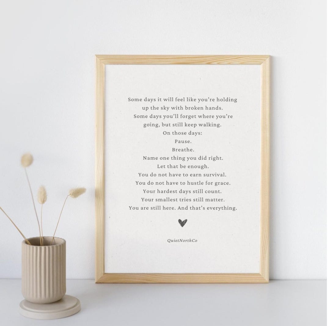 ADHD Motivational Poster | Printable Wall Art for ADHD Women | Gentle ...