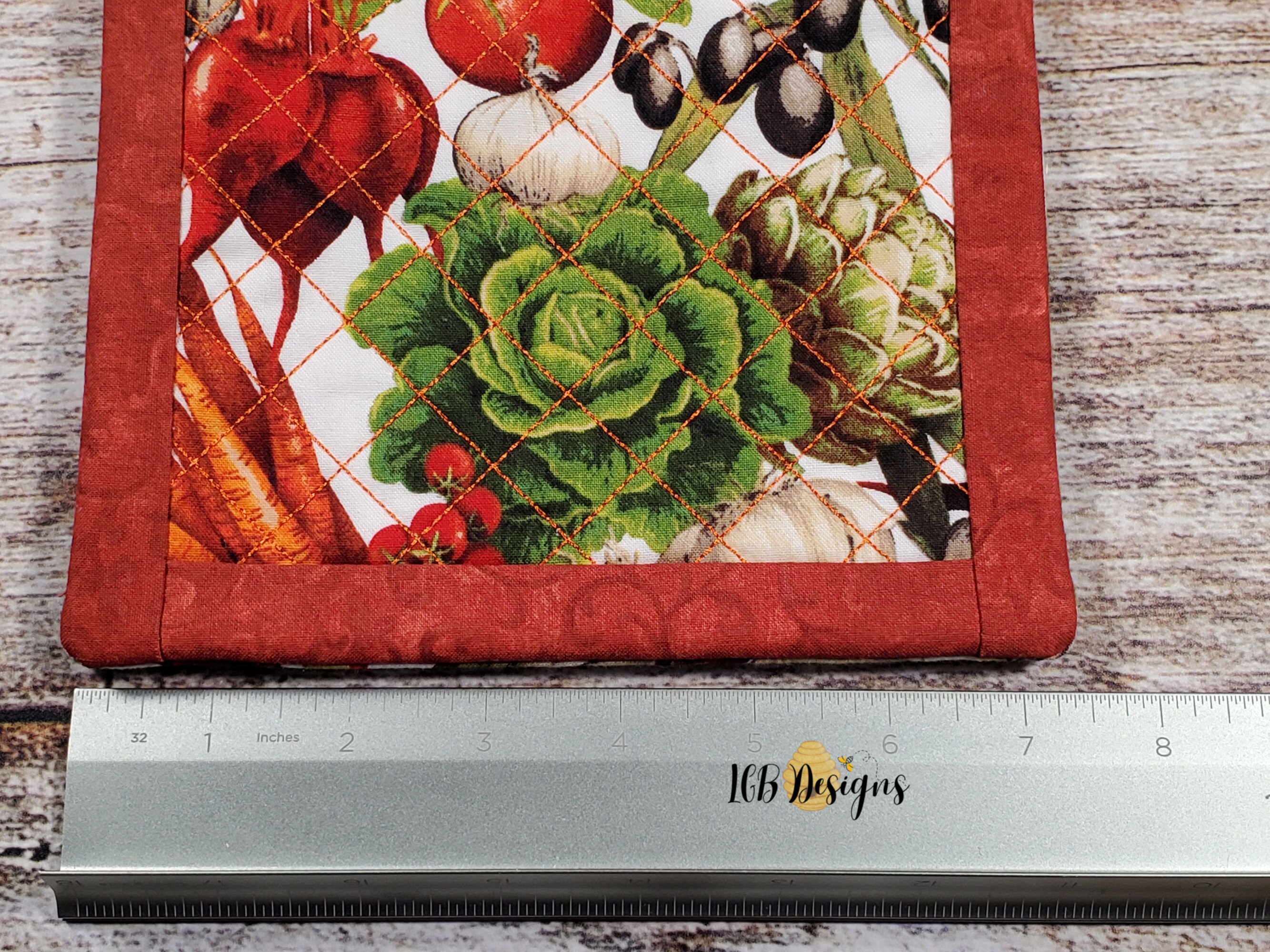 ITH Potholder With Borders-in the Hoop Machine Embroidery Crosshatch ...