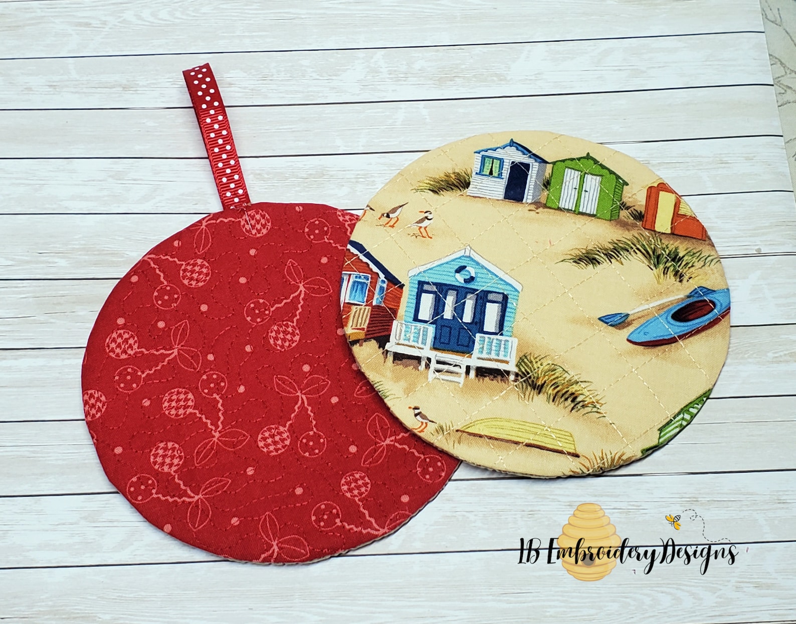 Two in the Hoop Round JAR LID OPENER –two Quilting Designs-stippling ...