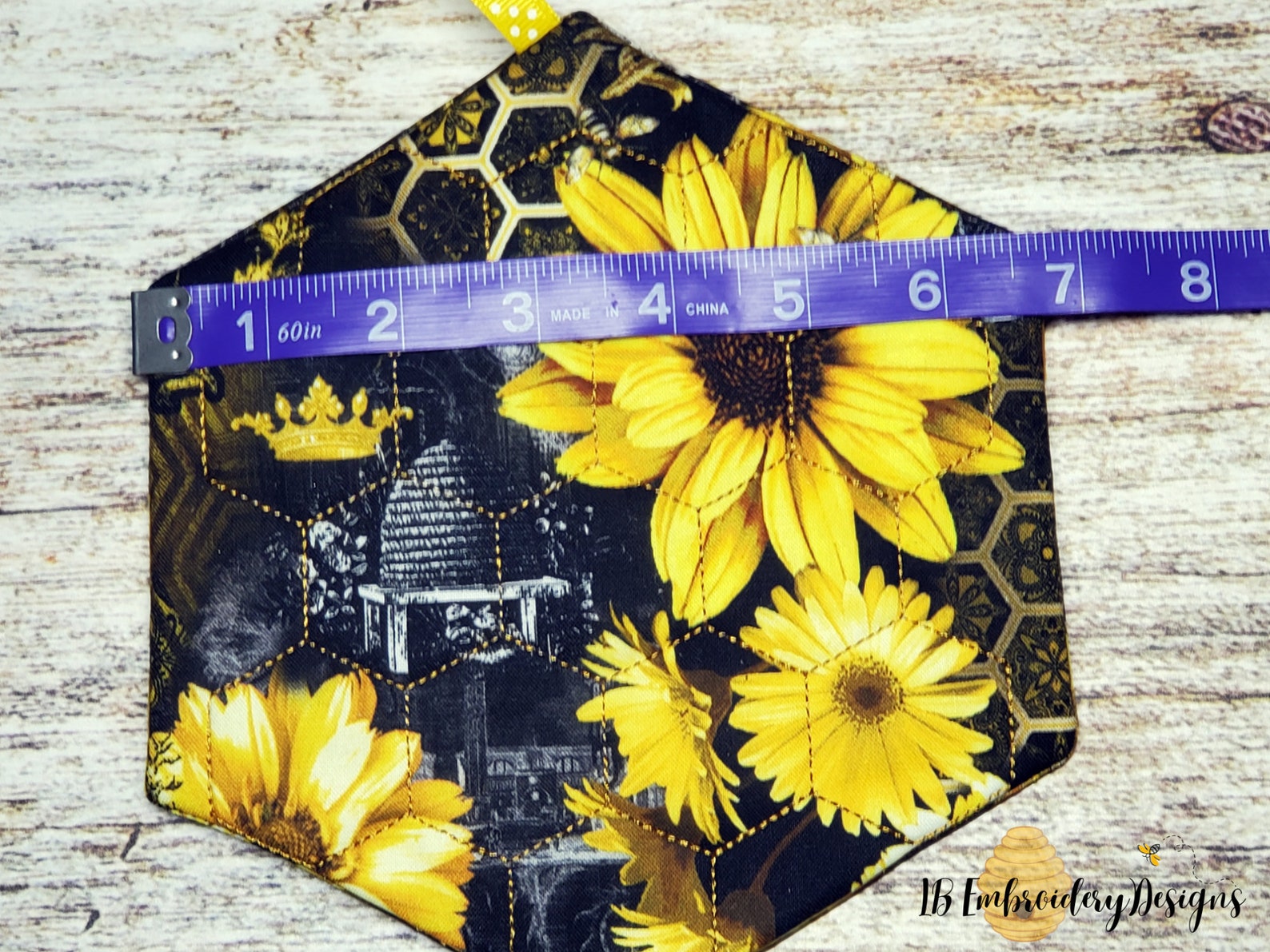 ITH HEXAGON Shaped Potholder in the Hoop Machine Embroidery Hexagon ...