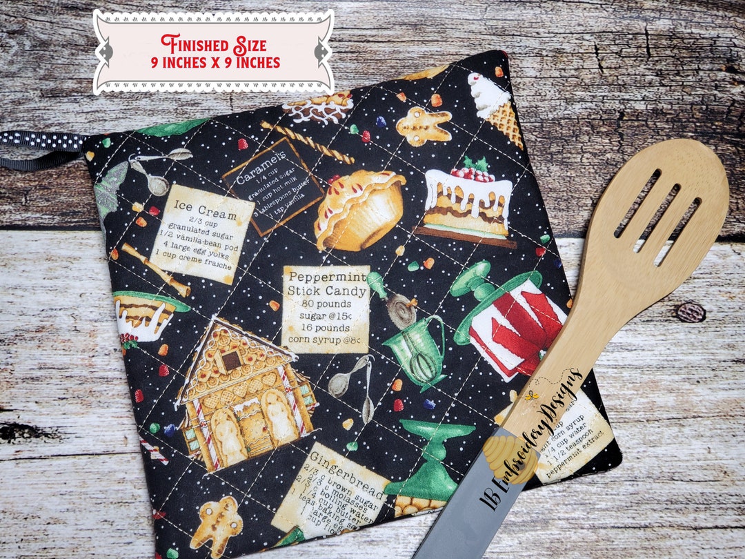 Extra Large Quilted Potholder: Crosshatch Design, In-the-hoop ...