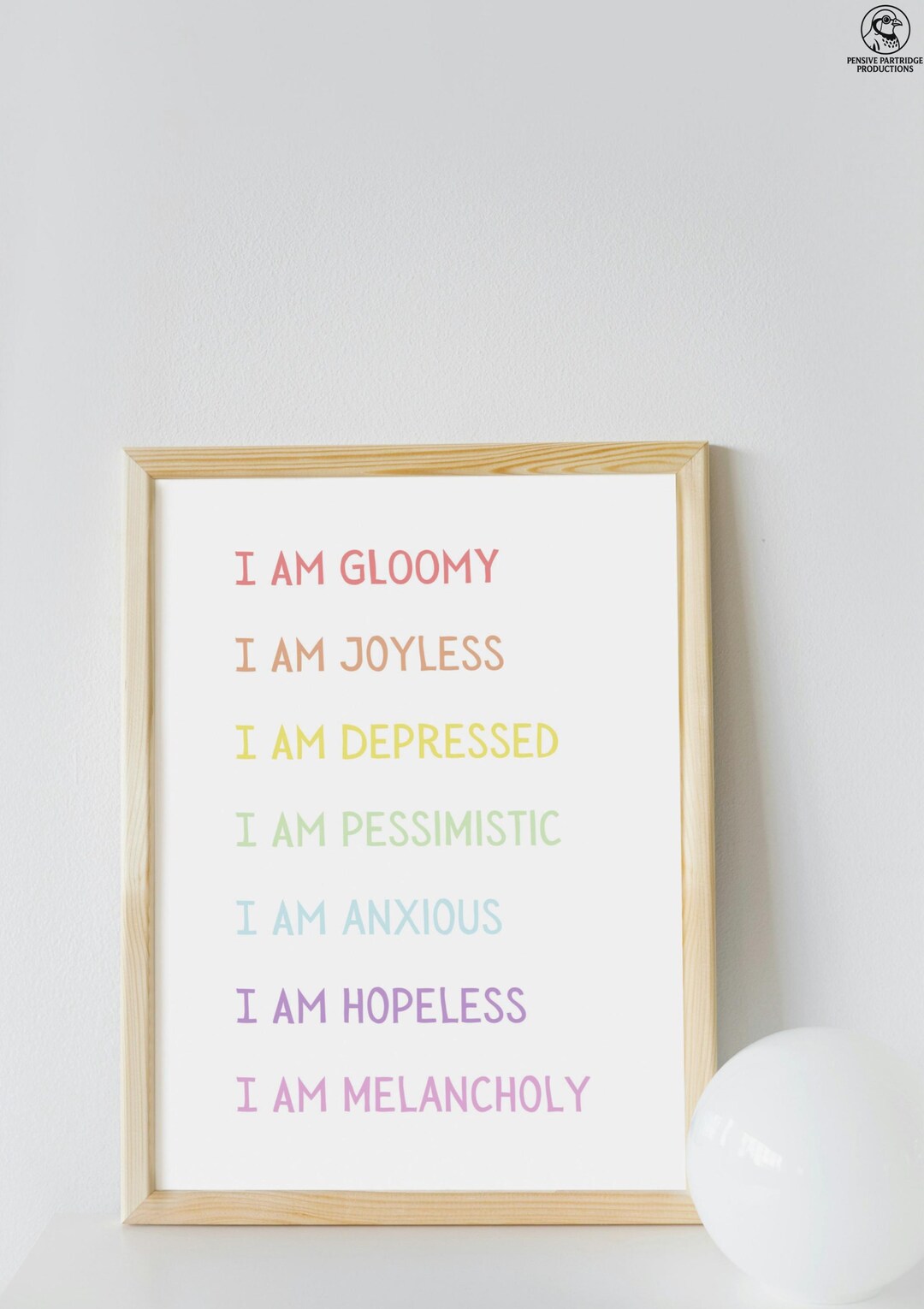 Not so Positive Affirmation Unframed Print| De-motivational Alternative ...
