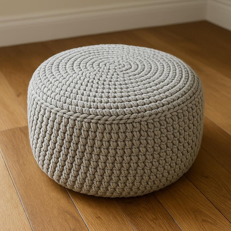 The Snuggle Stump: Crochet Pouf, Crochet Footstool, Crochet Ottoman ...