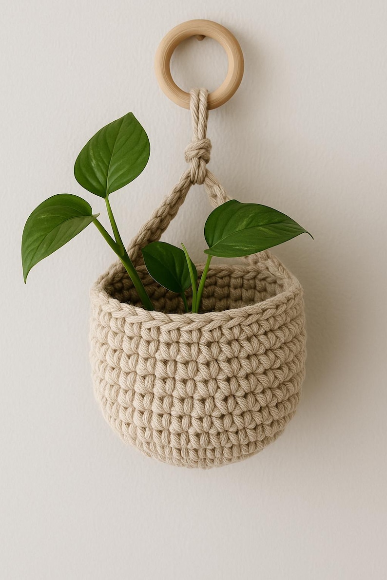 Crochet Plant Basket Pattern: Beginner-friendly Home Decor (PDF ...