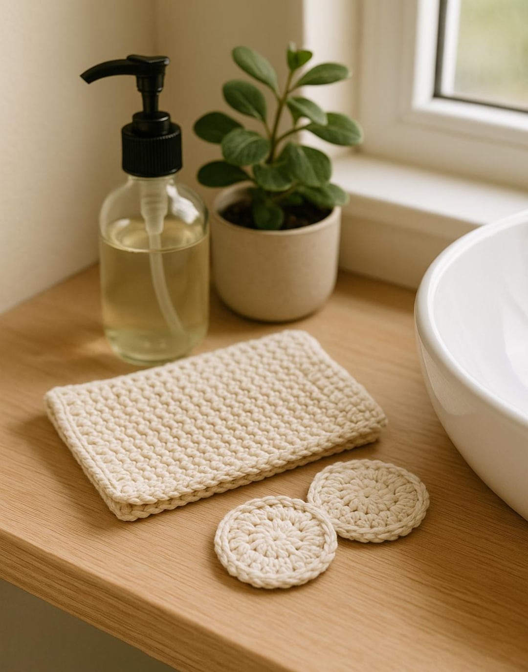 Clean and Kind: Crochet Face Washer + Makeup Rounds Set, Crochet Cloth ...