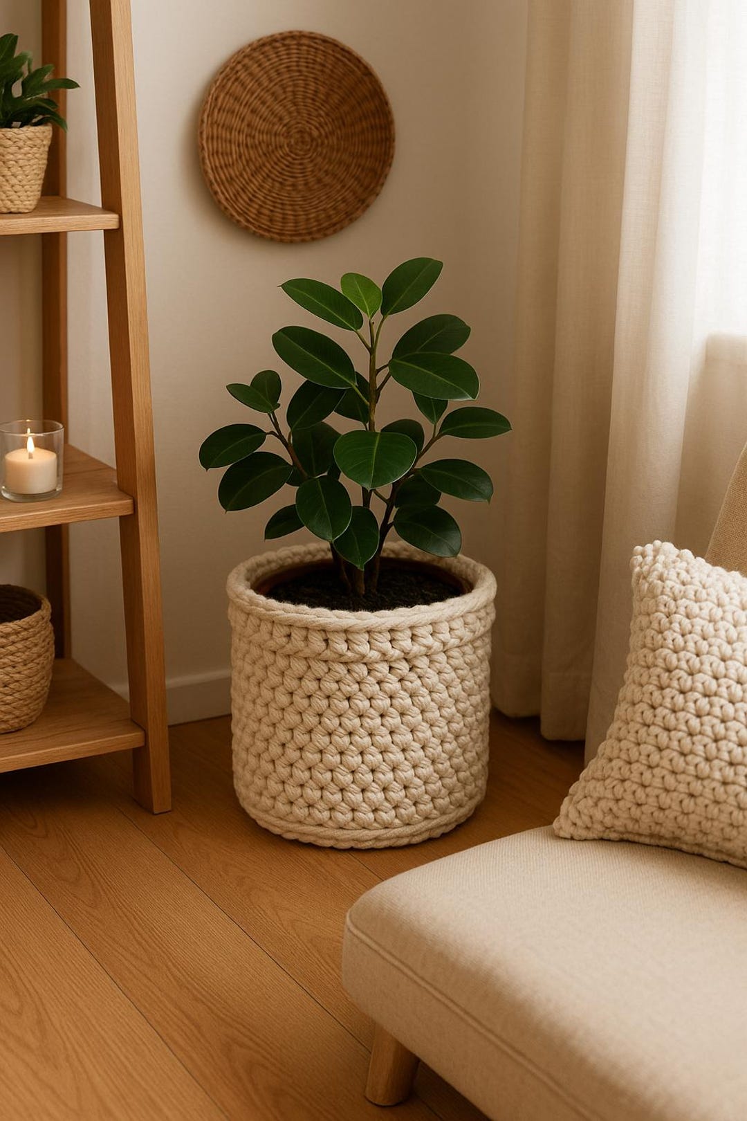 Crochet Plant Basket Pattern: Beginner-friendly Home Decor (PDF ...