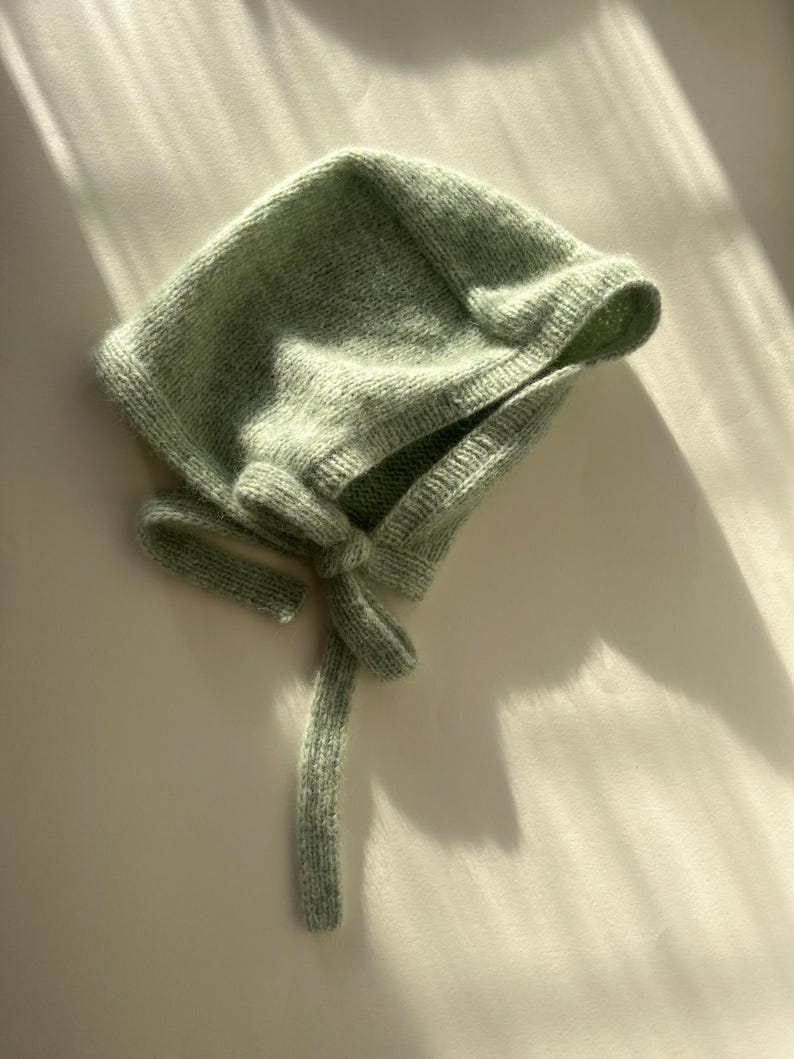 Knitting Pattern - Gwynt Hood Bonnet - Striped & Plain - HAF Studio - Etsy