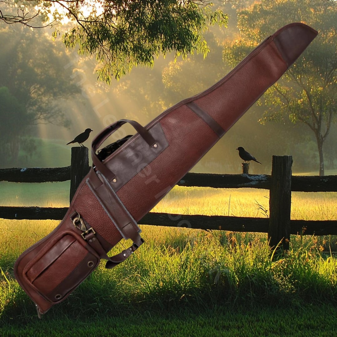 Handmade Full-grain Leather Rifle Case – Western Hunting Gun Slip Bag ...