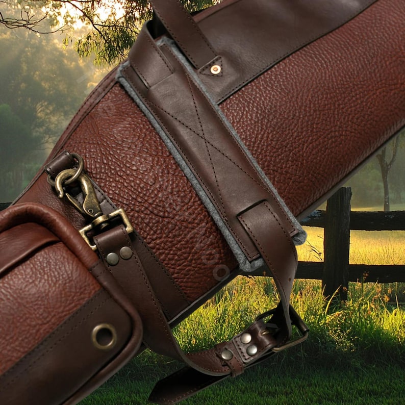Handmade Full-grain Leather Rifle Case – Western Hunting Gun Slip Bag ...