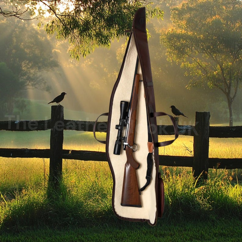 Handmade Full-grain Leather Rifle Case – Western Hunting Gun Slip Bag ...