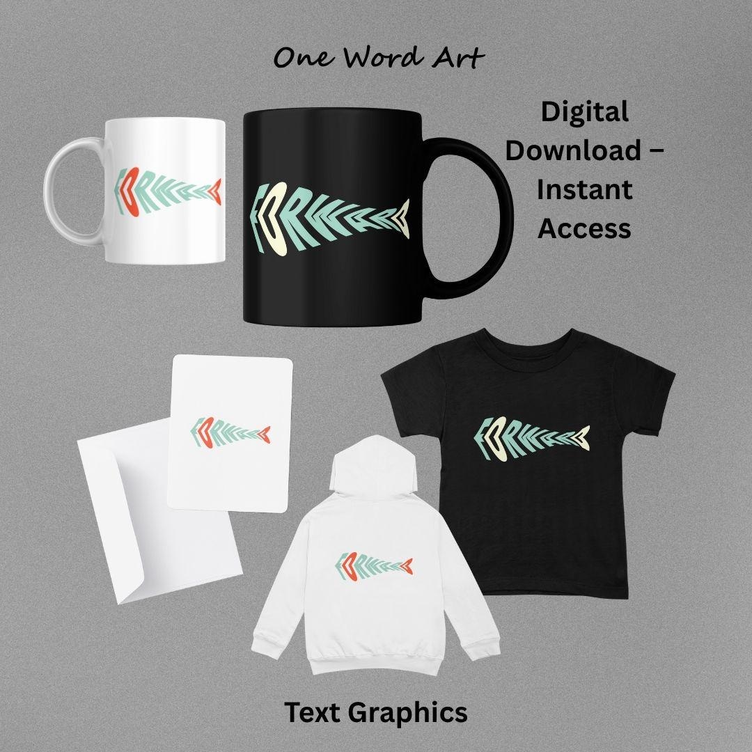 Forward Word Clipart – One Word Art – PNG SVG EPS Zip – Minimalist Text ...