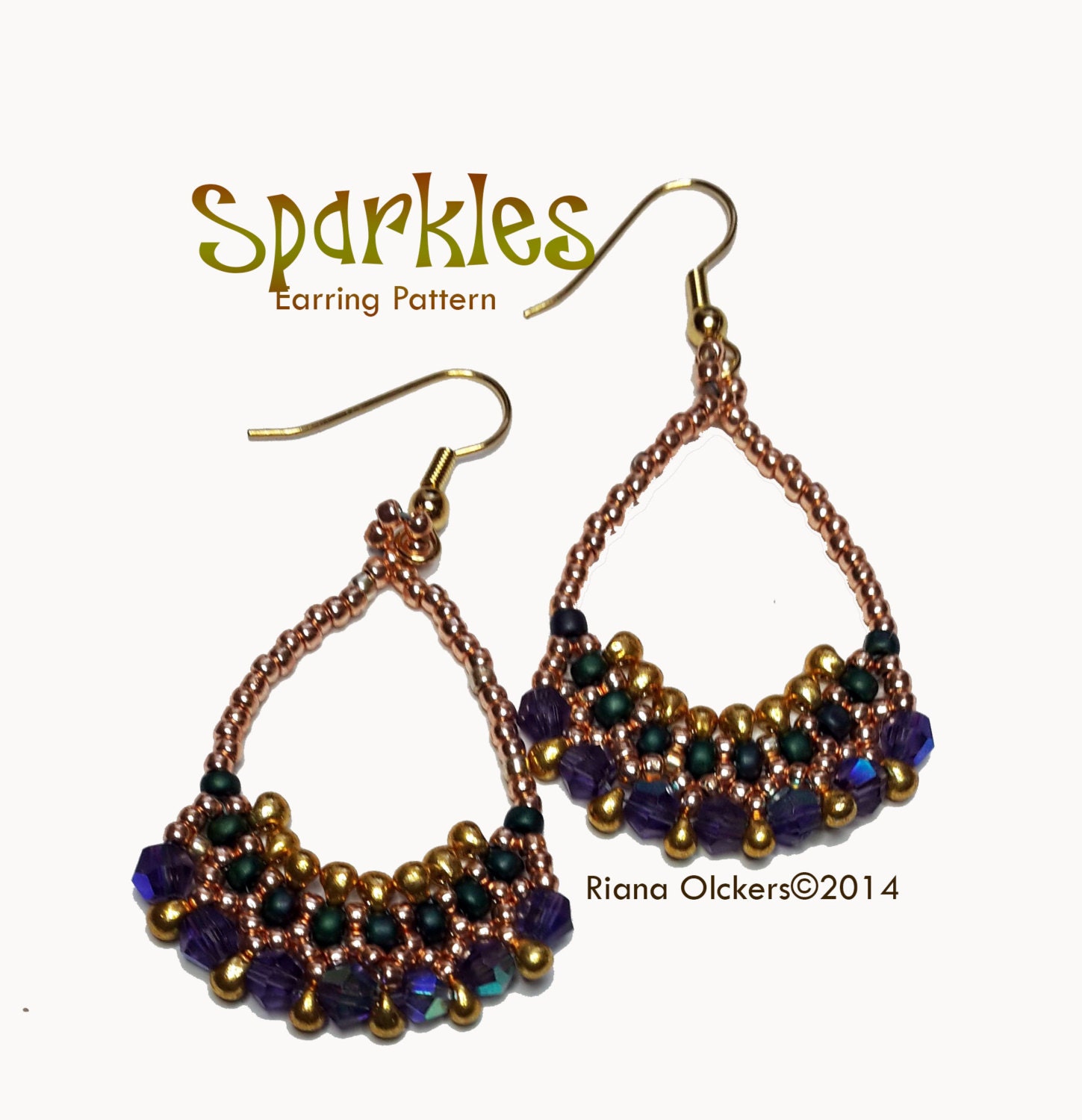 Beaded Earrings Pattern / Tutorial Sparkles Instant Download | Etsy