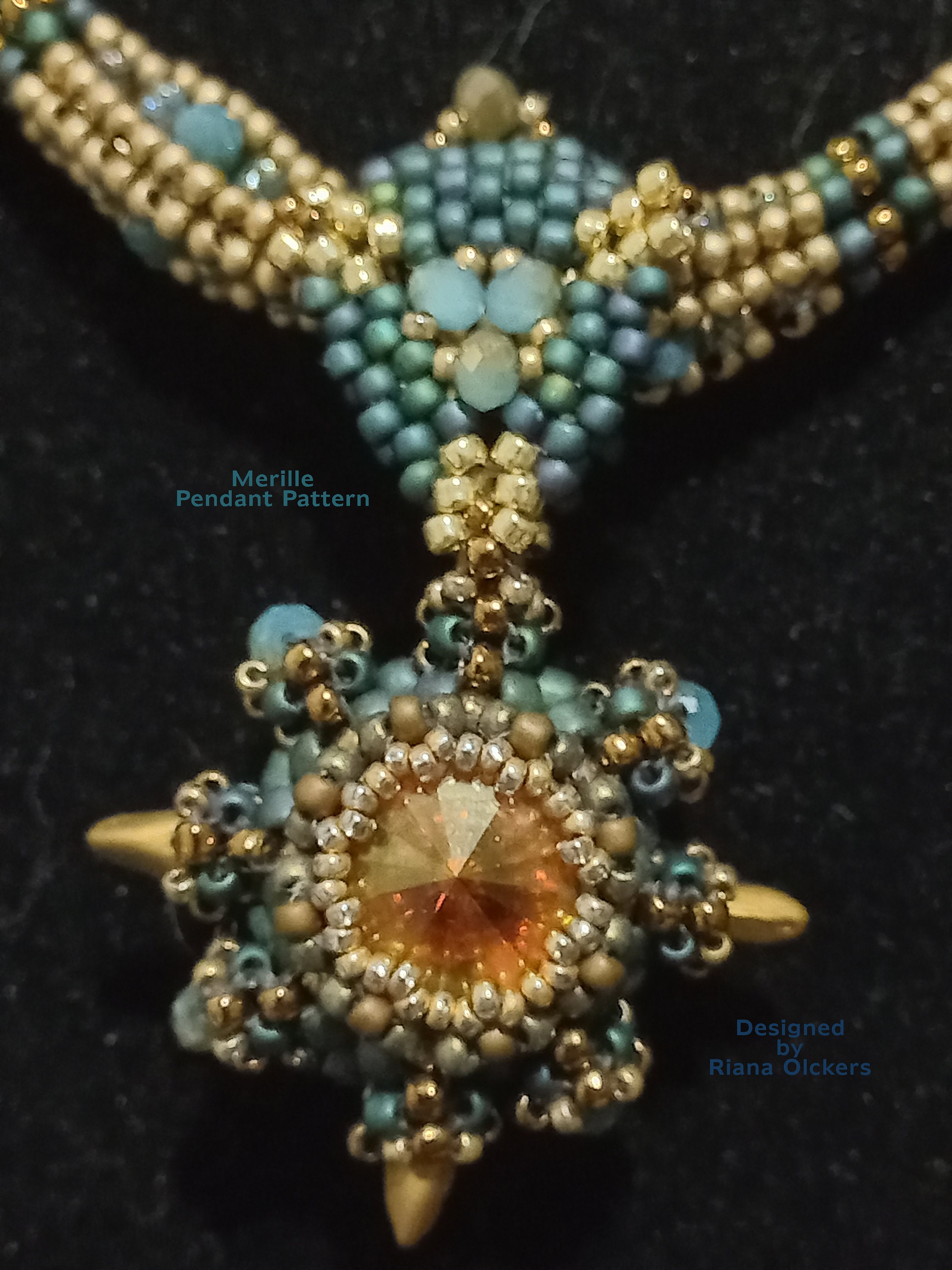 Pendant Tutorial, Merille Pendant Tutorial, Beading Pattern, Beading ...