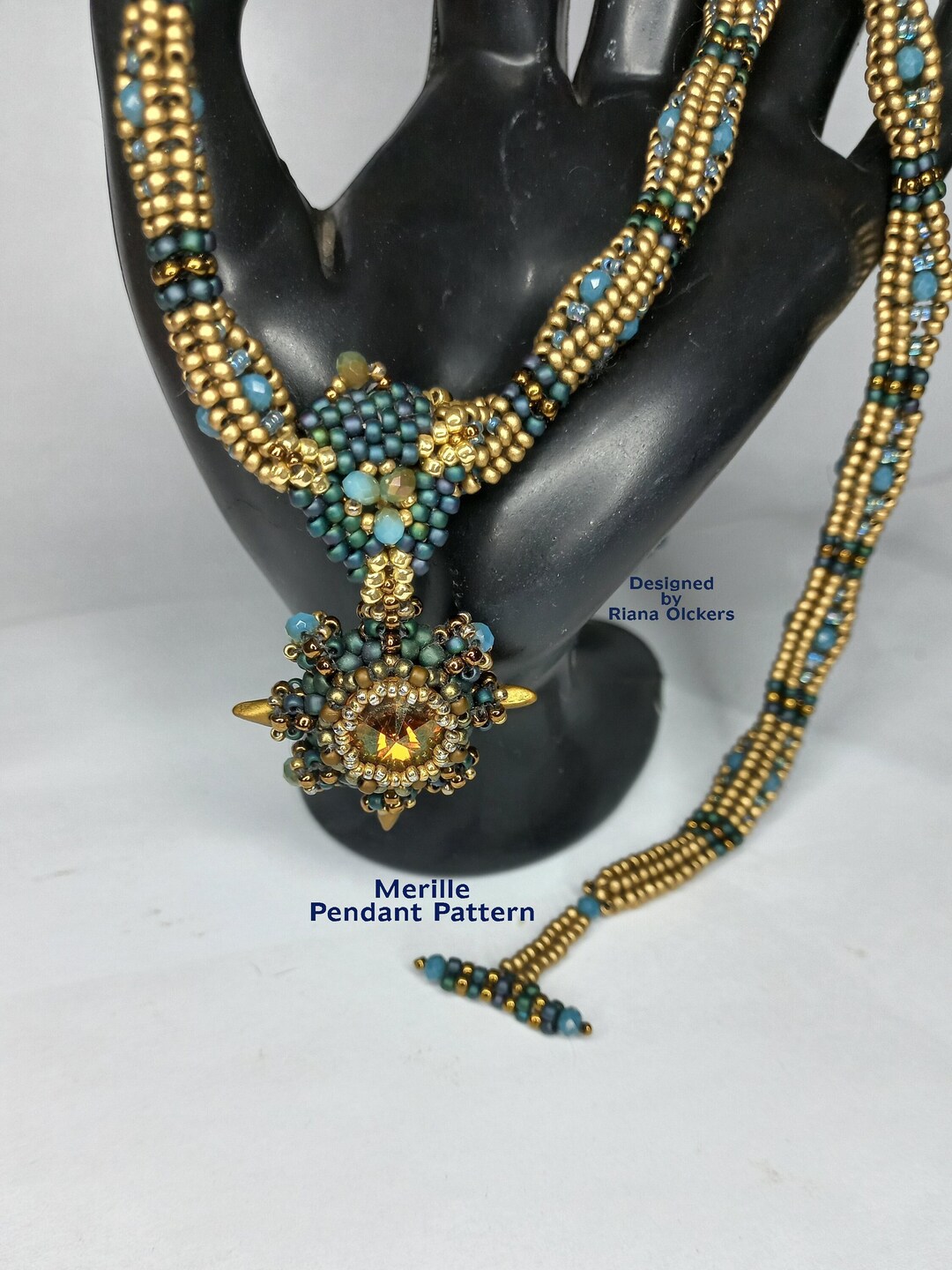 Pendant Tutorial, Merille Pendant Tutorial, Beading Pattern, Beading ...