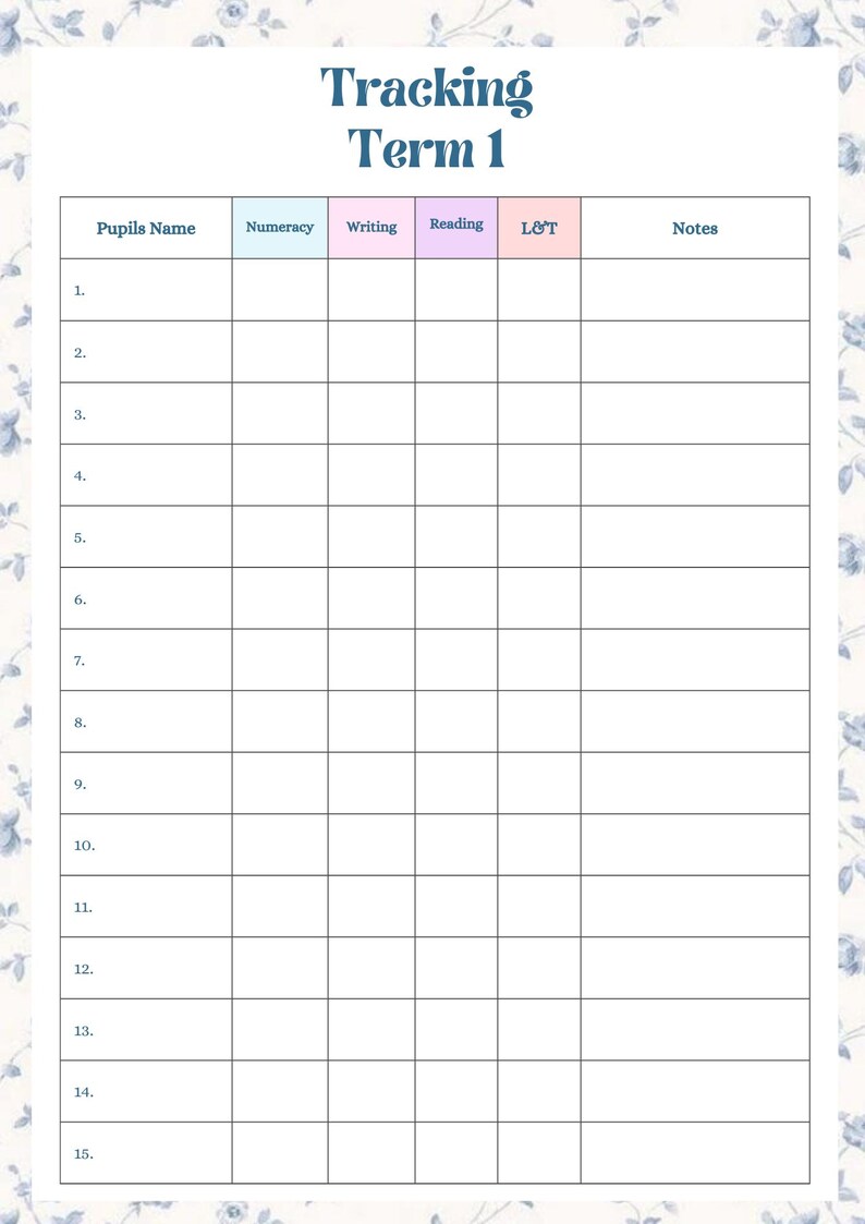 Digital Teacher Planner 2025-2026 | Editable & Printable | Blue Tulip ...