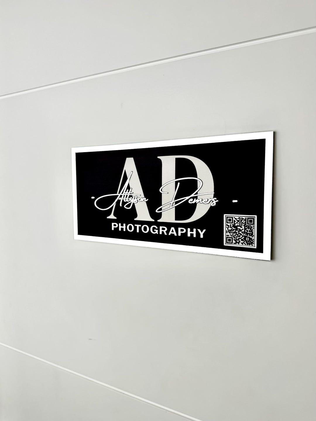 Personalized Qr Door Sign, Custom Logo Sign, Office Wall Sign, Door ...